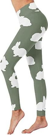 Generic Collants thermiques 2026 pour femme et homme - Imprim&eacute; jour de P&acirc;ques - Pantalon de yoga taille haute - Legging de compression pour la course &agrave; pied e