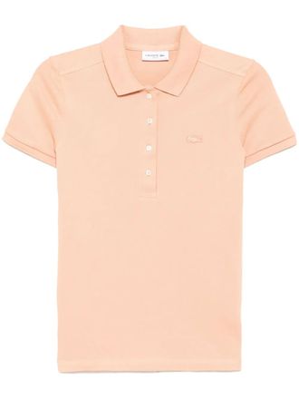 Lacoste Tr&auml;gershirt mit Logo-Patch - Nude