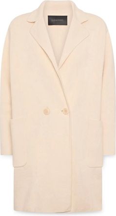 Elena Miro Femme, Manteaux, Blanc, Taille: 48 FR Manteau en cachemire