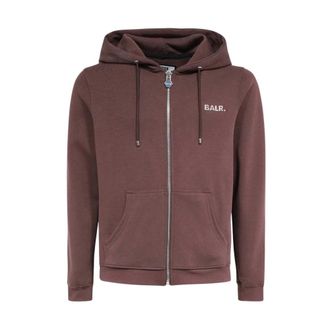 BALR. Ribbed Knit Full Zip Hoodie - - Sweatshirts & Hoodies - Herren - Braun - M