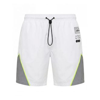 Plein Sport Homme, Sport, Blanc, Taille: XL Short de bain Performance
