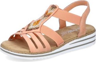 Rieker Sandales à lanières pour femme V0651, Orange 38, 38 EU Étroit