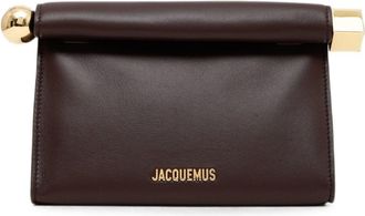 Jacquemus Le Sac Rond Carr&eacute; Pochette en cuir