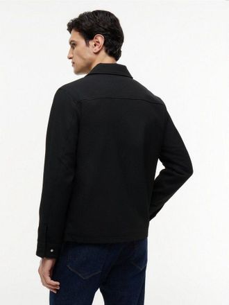 Tommy Hilfiger Kurzjacke LIGHT WEIGHT TWILL SHACKET Twill Struktur &Uuml;bergangsjacke Blouson Stehkragen Jacke