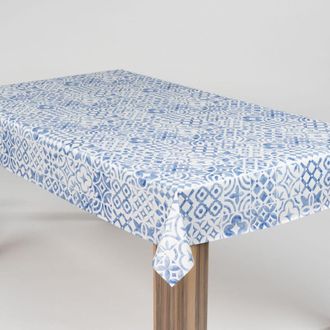 Laro Wachstuch-Tischdecke Abwaschbar Garten-Tischdecke Wachstischdecke PVC Plastik-Tischdecken Eckig Meterware Wasserabweisend Abwischbar, Muster:Kacheln M