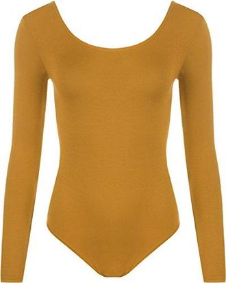 WearAll Combinaison Extensible &agrave; Manches Longues - Combinaisons - Femmes - Moutarde - 36-38