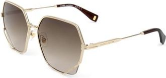 Marc Jacobs Mj 1005/s 01Q/HA GOLD BROWN Sunglasses Womens Metal, Standard, 60