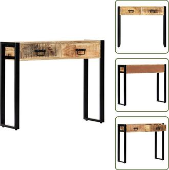 vidaXL Konsolentisch 90 x 30 x 75 cm Massivholz Mango - Mangoholzm&ouml;bel - Wohnzimmerm&ouml;bel - Beistelltisch - Sideboard - Industriel Style