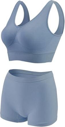 Generic Shorty Femme Coton Soutien-Gorge de Sport pour Femmes, Gilet de Yoga, de Course, de Fitness, sans Jantes, Ensemble de Soutien-Gorge de Sport Respirant