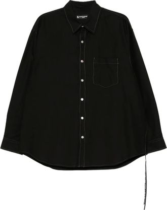 Mastermind Japan chemise en coton à logo brodé - Noir