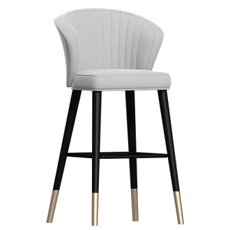 Generic Barhocker in Tresenh&ouml;he, Samtbezogene K&uuml;chenhocker mit schmiedeeisernen Beinen und gepolsterter R&uuml;ckenlehne, Fr&uuml;hst&uuml;ckshocker f&uuml;r K&uuml;cheninseln/Restaur