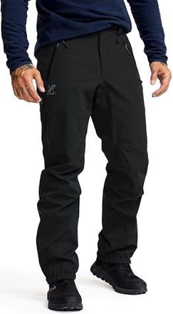 RevolutionRace Cyclone 3L Shell Pants pour Homme, Pantalon Imperméable avec Réflecteurs Recco pour la Randonnée, Black, S