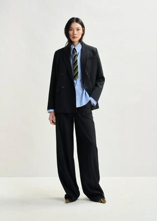 Essentiel Femme, Pantalons, Noir, Taille: 36 FR Izi Wide Pantalons