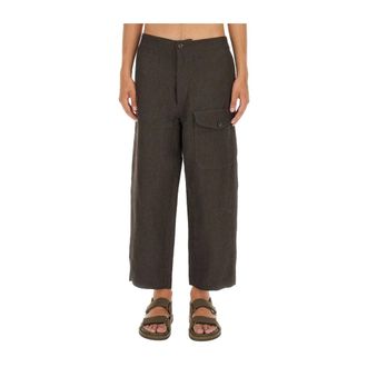 Uma Wang UMA Wang, Homme, Pantalons, Brun, Taille: L Pantalon Regular Fit en Lin et Laine