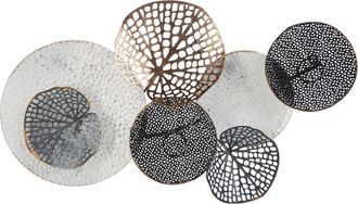 Beliani Elegante Wanddekoration schwarz/wei&szlig;/Kupfer Rhodium