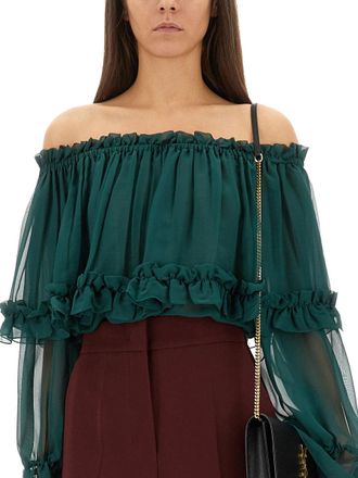 Saint Laurent Silk Blouse - Green