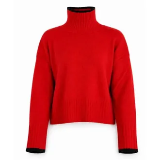Pinko Pinko, Femme, Pulls, Rouge, Taille: 36 FR Pull Col Roul&eacute; Falkland