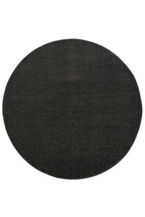 Novel Webteppich Uni, Dunkelgrau, Textil, Uni, rund, Oeko-Tex Standard 100, pflegeleicht, Teppiche & B&ouml;den, Teppiche, Runde Teppiche