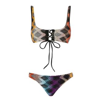Missoni Femme, Maillots de bain, Multicolore, Taille: 36 FR Bikini Sea MultiColour avec Lacets Frontaux