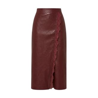 Pink Memories Lederrock - - Skirts - Damen - Rot - M