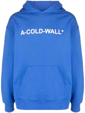 A-Cold-Wall* hoodie à logo Essentials imprimé - Bleu