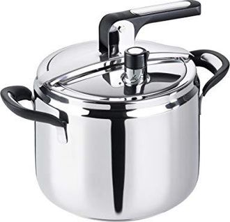 Barazzoni Schnellkochtopf Silicon Pro, Edelstahl 18/10, Fassungsvermögen 7,0 l, Ø 22 cm, hergestellt in Italien