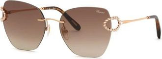 Chopard Femme, Accessoires, Jaune, Taille: 57 MM Schm14S Lunettes de soleil