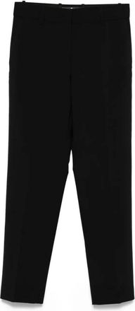 Ermanno Scervino Femme, Pantalons, Noir, Taille: 44 FR Pantalon Droit en Laine Vierge