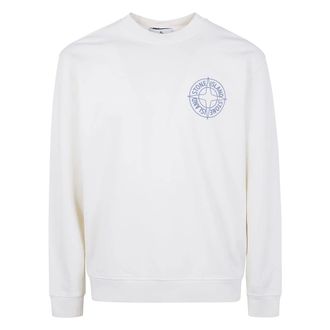 Stone Island Homme, Sweatshirts et sweats &agrave; capuche, Blanc, Taille: XL SweaT-shirt Ras du Cou