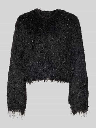 Vera Mont Webpelzjacke aus Effektgarn mit Rundhalsausschnitt