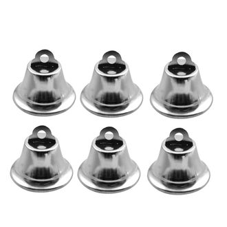 Cabilock 10 St&uuml;ck Teiliges Kleine Metall Jingle Bells Silberne Weihnachtsglocken zum Basteln Schmuckanh&auml;nger DIY Weihnachtsbaum Dekoration Rustikale Weihnachts