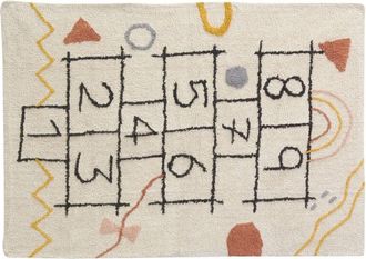 Aubry Gaspard Aubry Gaspard - Tapis marelle en coton tufté multicolore