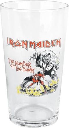Iron Maiden Number Of The Beast Unisexe Verre &agrave; bi&egrave;re transparent Verre 0,5 L