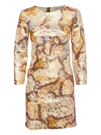 See By Chlo&eacute; robe courte en jacquard &agrave; manches &eacute;vas&eacute;es - Tons neutres