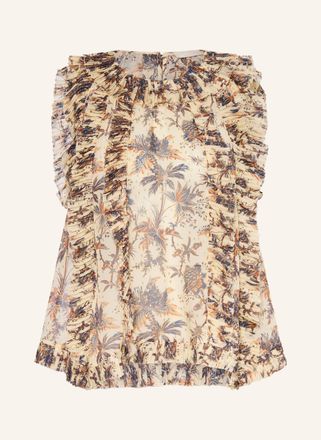 Ulla Johnson Ulla Johnson Blusentop Sabra Aus Seide Und Mit Glitzergarn beige