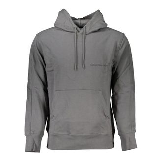 Calvin Klein Homme, Sweatshirts et sweats &agrave; capuche, Gris, Taille: XL Sweat &agrave; capuche gris avec poche centrale et logo imprim&eacute;