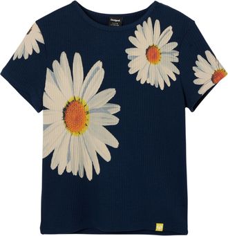 Desigual Girls TS_DANERYS T-Shirt, Blue, 6 Jahre
