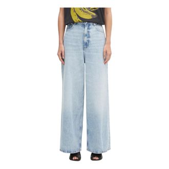 Ganni Baggy Wide Jeans - - Jeans - Damen - Blau - W26