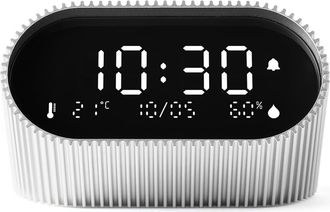 Lexon LR155RA3 Digitalwecker Ray Clock Alufarben