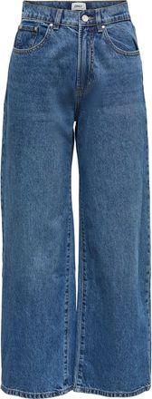 Only Damen ONLHOPE EX HW Wide DNM ADD465 NOOS Jeans, Medium Blue Denim, 26W / 34L