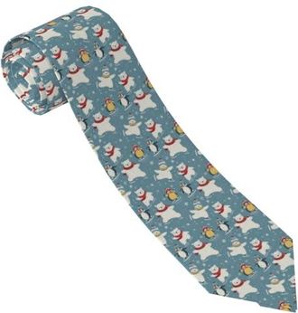 Generic Cravate Pour Hommes Imprim&eacute; Ours Pingouin Flocons De Neige &Eacute;l&eacute;gant Cravates Confortable Cravate DAffaires Pour Accessoires Affaires Mariage