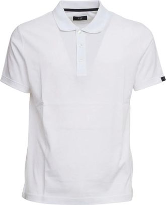 Fay Homme, Tops, Blanc, Taille: M Polo &agrave; Manches Courtes en Coton