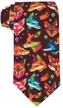 Generic Différents Renards Mignons Cravate Décontractée Cravate Homme Polyvalente Cravatte Pour Formelle Scolaires Soirée