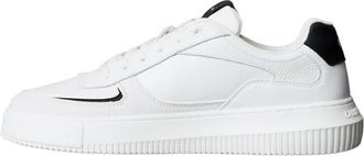 Calvin Klein Baskets Cupsole Homme Chunky Low Semelle Épaisse, Blanc (Bright White/Black), 43