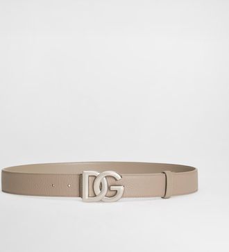 Dolce & Gabbana G&uuml;rtel Aus Kalbsleder - Mann G&uuml;rtel Beige 100