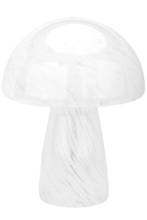 Novel Tischleuchte Boise, Wei&szlig;, Glas, Floral,Floral, oval,oval, 28 cm, RoHS, CE, Schnurschalter, Lampen & Leuchten, Innenbeleuchtung, Tischlampen, Tischlamp