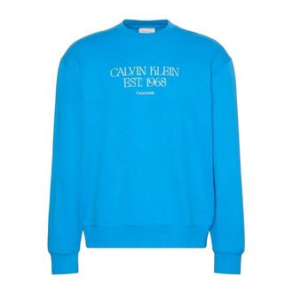 Calvin Klein Homme, Sweatshirts et sweats &agrave; capuche, Bleu, Taille: XS College SweaT-shirt