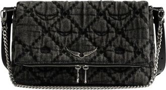Zadig&Voltaire Femme, Sacs, Gris, Taille: ONE Size Rock II Denim Bag
