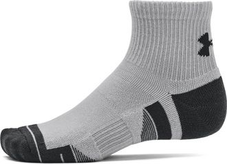 Under Armour Unisex UA Performance Tech 3pk Qtr, funktionale Sportsocken, kn&ouml;chelhohe Kompressionssocken mit Mittelfu&szlig;st&uuml;tze im 3er-Pack