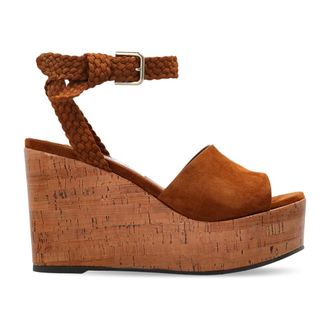 Jimmy Choo London Femme, Chaussures, Brun, Taille: 36 EU Jori 100 Wedge Sandales